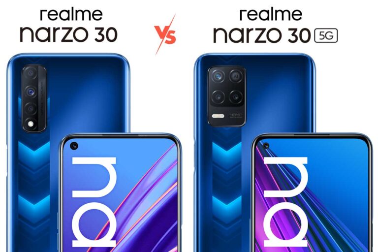 Realme Narzo 30 vs 30 5G - Comparison - Choose Your Mobile